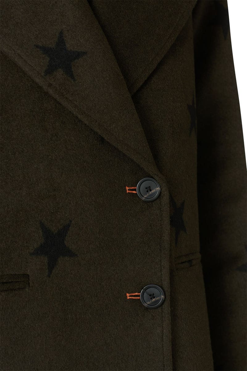 Star Print Raglan Coat by Avec Les Filles | Rent the Runway