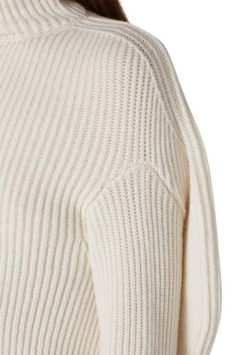 White Ribbed Turtleneck by Nina Ricci | Rent the Runway