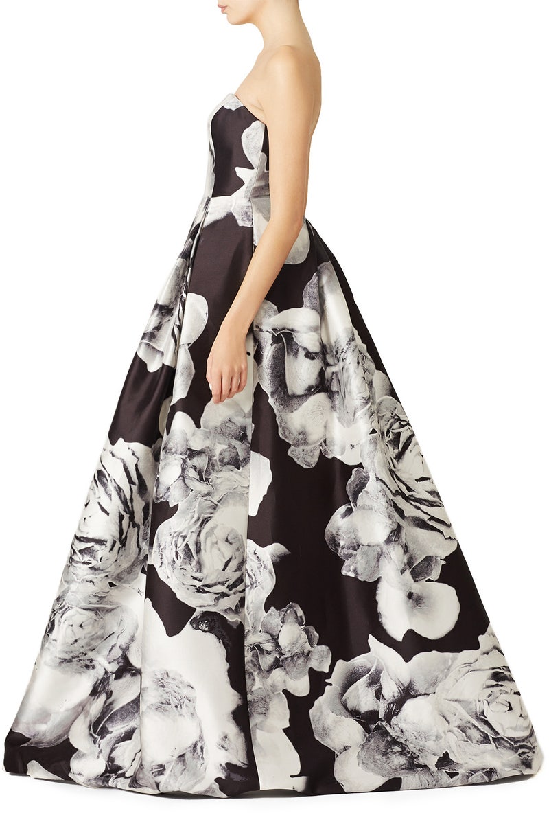 Silver Mikado Gown by ML Monique Lhuillier | Rent the Runway