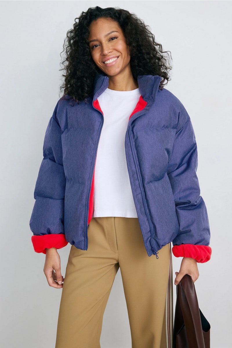 Denim Puffer Coat by T.W.I.N. | Rent the Runway