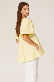 Yellow Puff Sleeve Top by Co | Rent the Runway