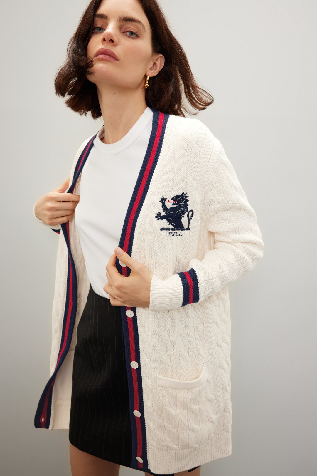 Long Sleeve Cable Knit Cardigan By Polo Ralph Lauren Rent The Runway