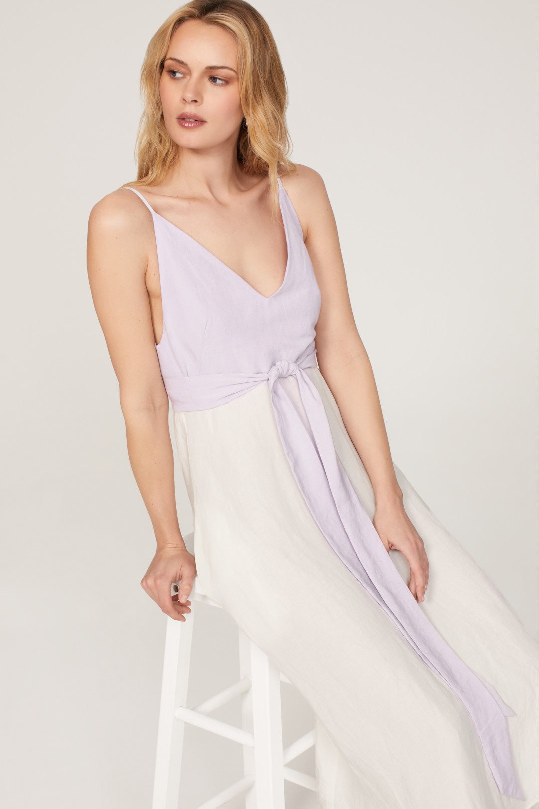 Colorblock Midi Dress By Matthew Bruch Rent The Runway