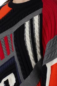 Patchwork Oversized Sweater by Koché for $175 | Rent the Runway