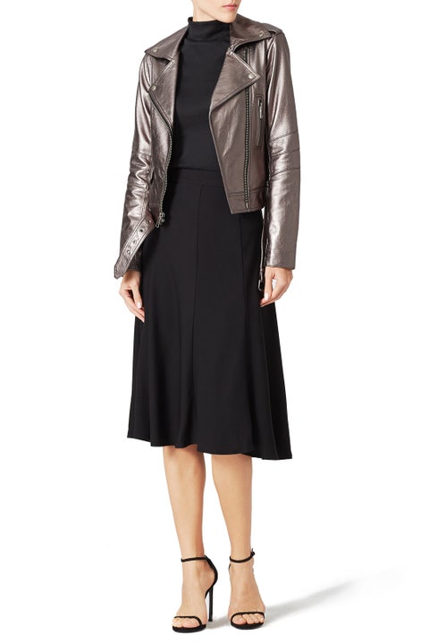 Silver Belfast Moto Jacket by Parker | Rent the Runway