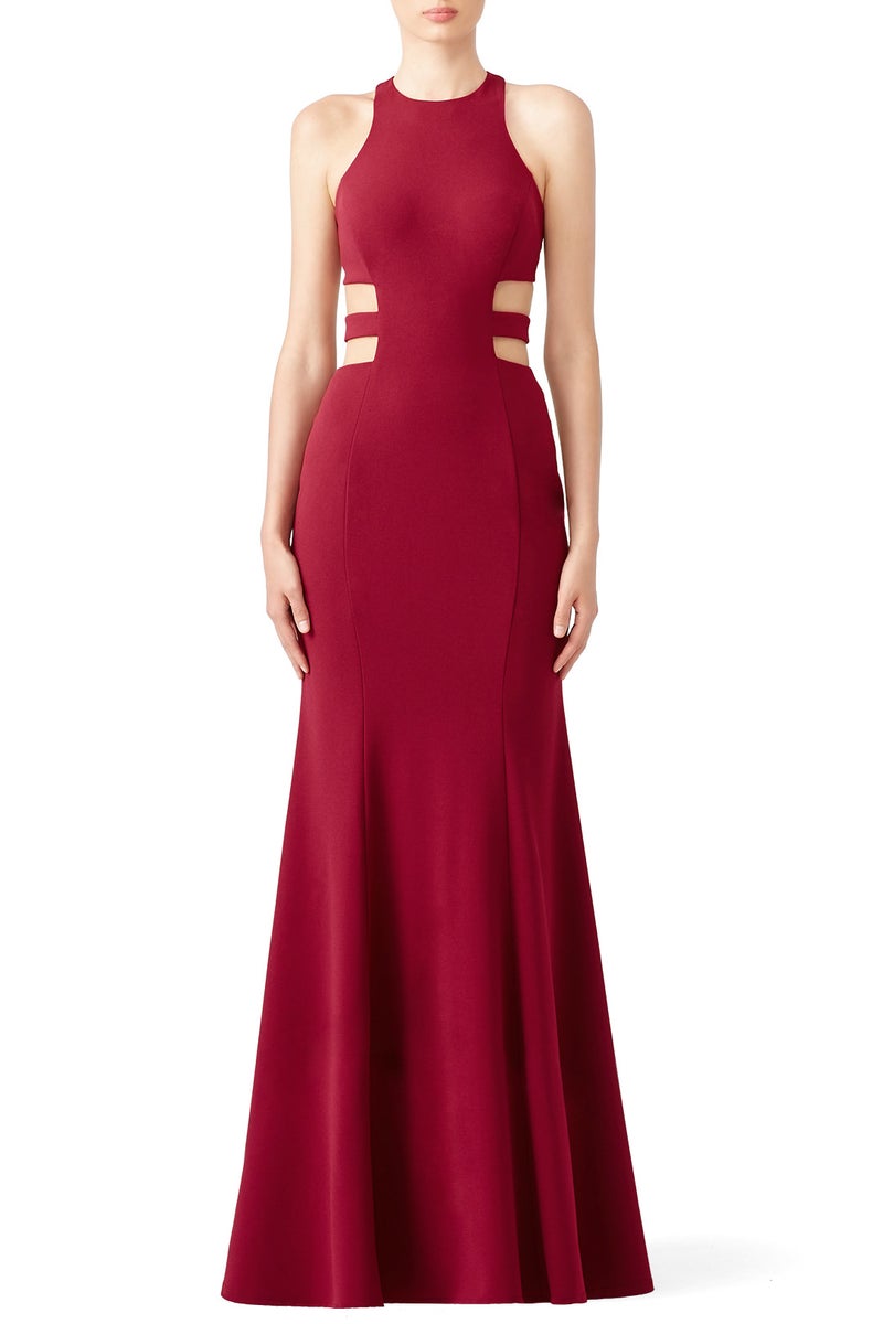 Berry Sleek Gown by LM Collection | Rent the Runway
