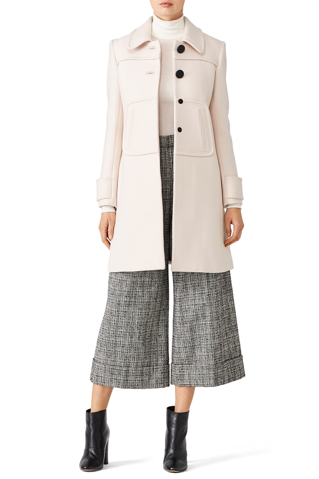 Natural Wide Cuff Coat by Tara Jarmon | Rent the Runway
