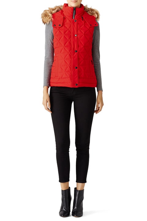 Thea Red Puffer Vest by Marc New York | Rent the Runway