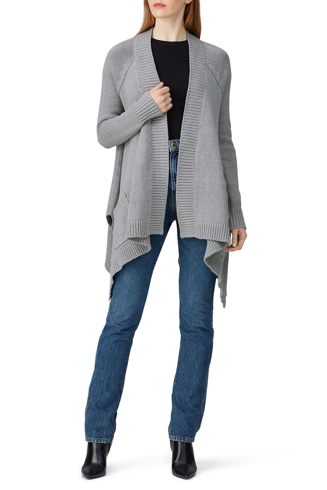 Grey Drape Cardigan by KF/KaufmanFranco x RTR | Rent the Runway