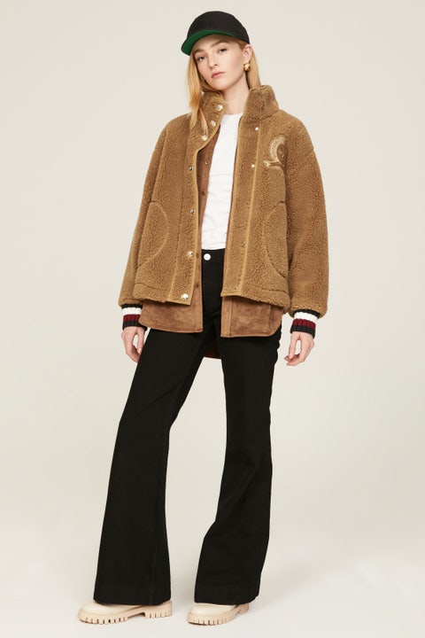 Faux Fur Varsity Jacket by Tommy Hilfiger | Rent the Runway
