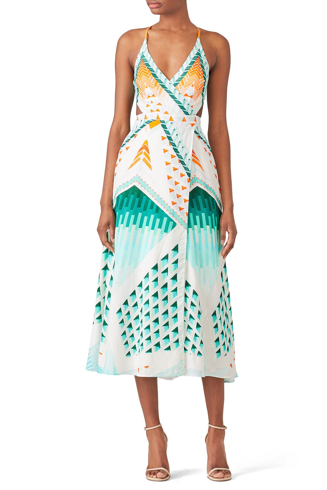 Apreol Sun Shade Faux Wrap Dress by Temperley London | Rent the Runway