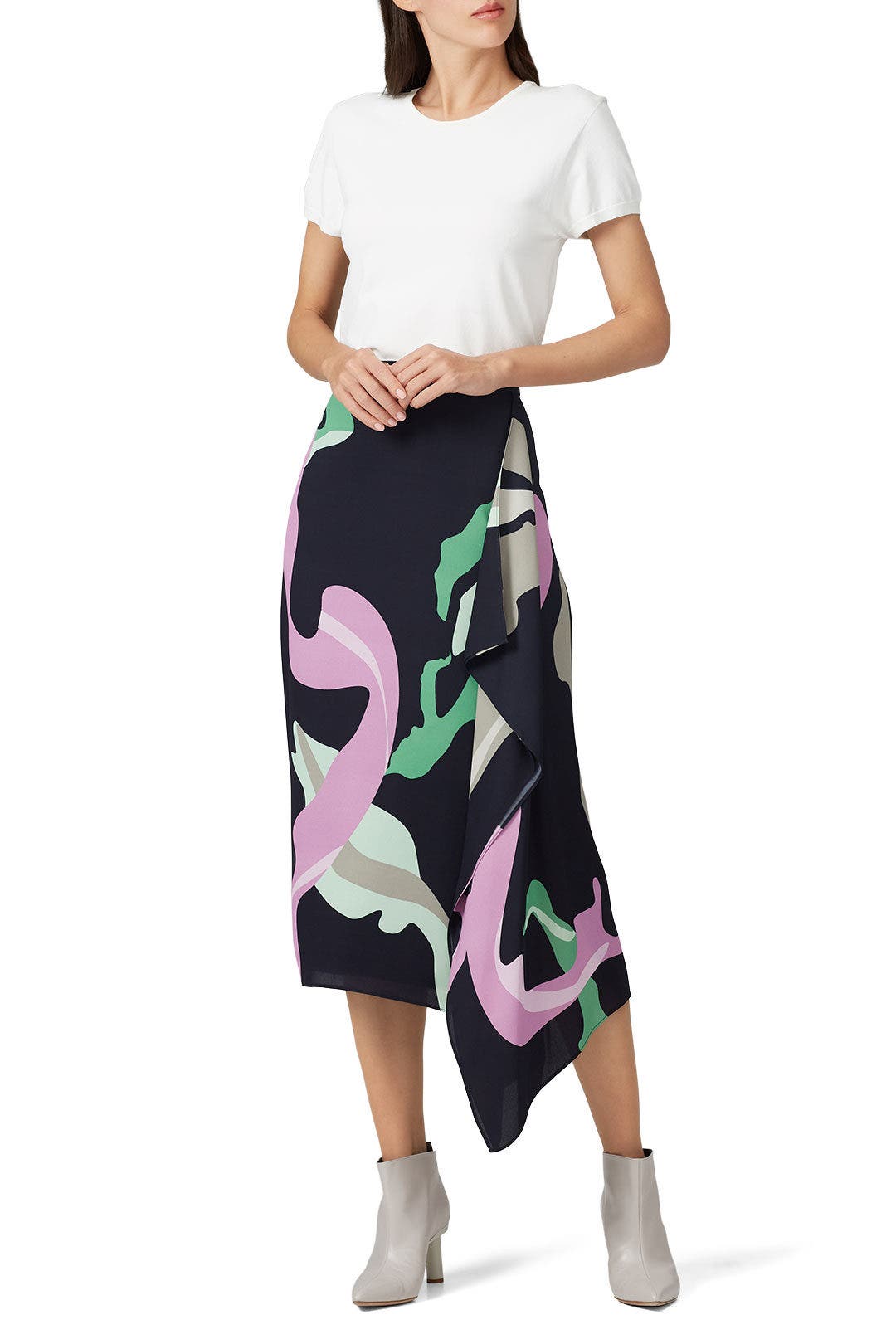 Ant Farm Print Asymmetrical Skirt by Tibi | Rent the Runway
