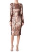 Bronze Sequin Emery Dress by Dress The Population for $70 | Rent the Runway