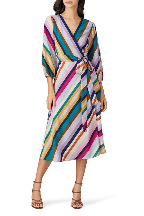 Striped Wrap Dress by Great Jones | Rent the Runway