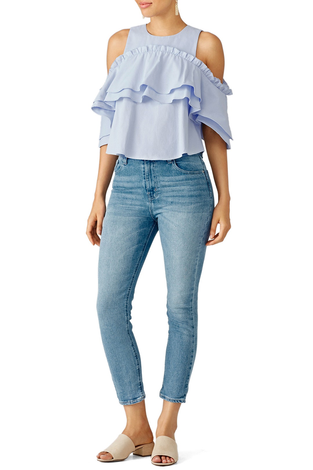 Blue Striped Elle Top by Nicholas | Rent the Runway