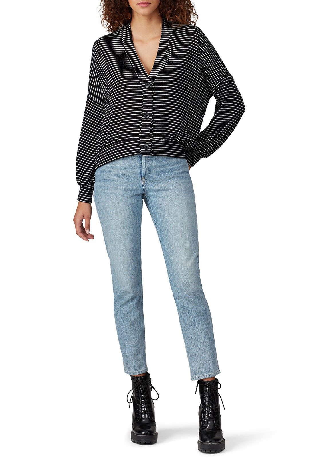 Striped Nia Cardigan by B Collection by Bobeau | Rent the Runway