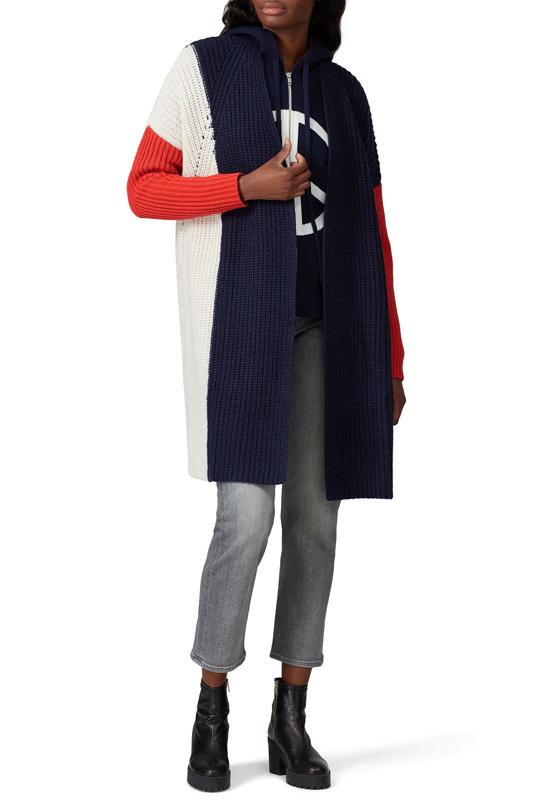 Colorblock Long Cardigan by Victor Alfaro x RTR | Rent the Runway