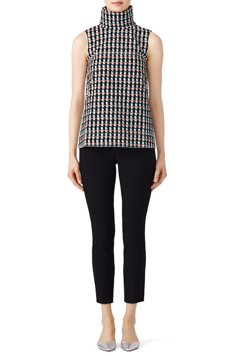 Printed Check Top by Marni | Rent the Runway