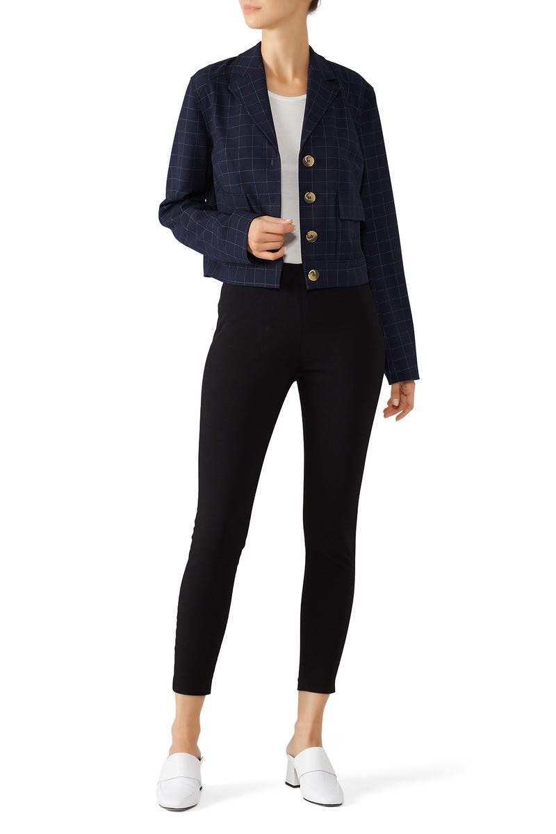 Checked Cropped Jacket by RACHEL ROY COLLECTION | Rent the Runway