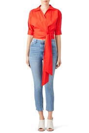 Red Arietta Top by Habitual for $26 | Rent the Runway