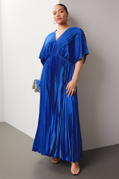 Cobalt Pleated Gown By Hutch Rent The Runway