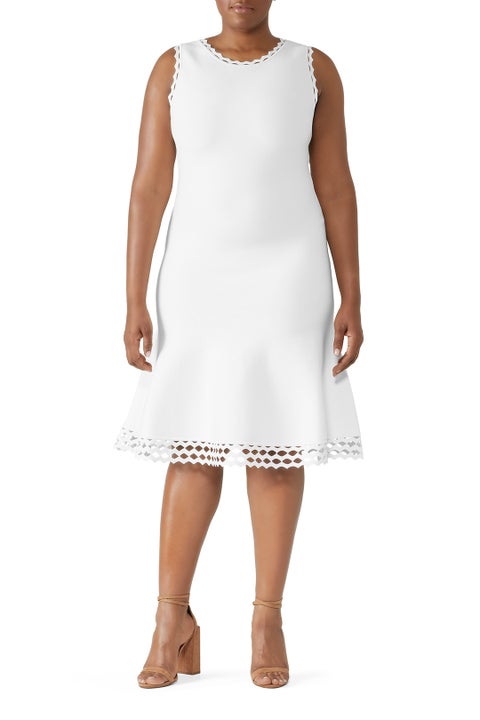 White Diamond Cut Dress by Milly | Rent the Runway