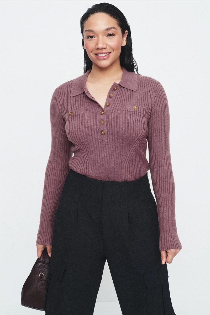 Collared Rib Sweater by Peter Som x RTR | Rent the Runway