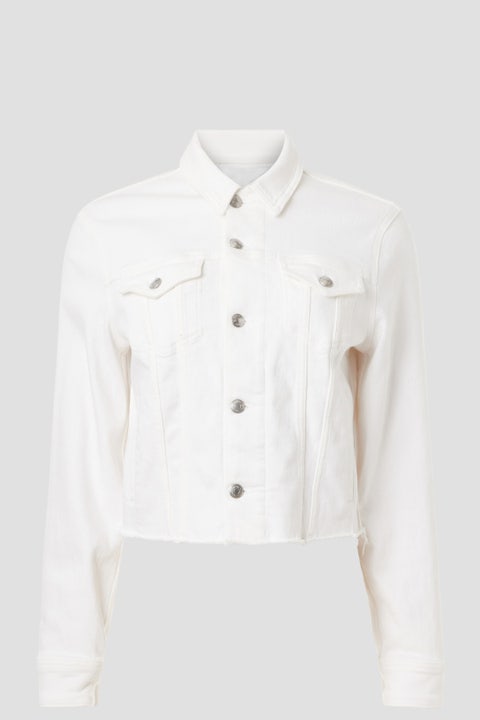 White Trucker Jacket by 7 For All Mankind | Rent the Runway