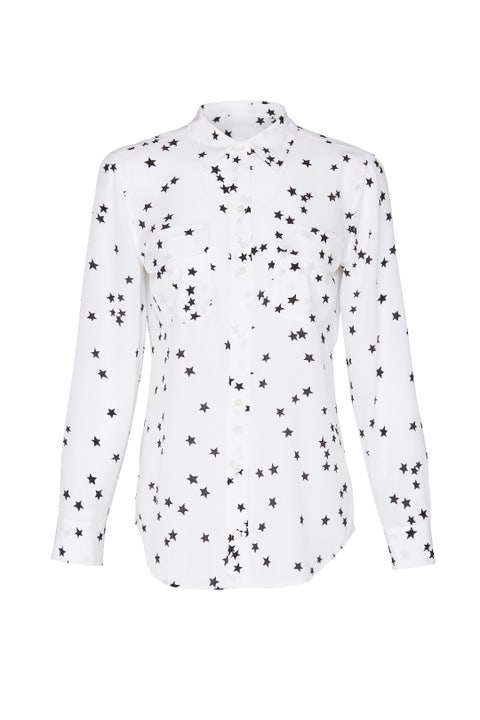 Stars Slim Signature Shirt by Equipment | Rent the Runway