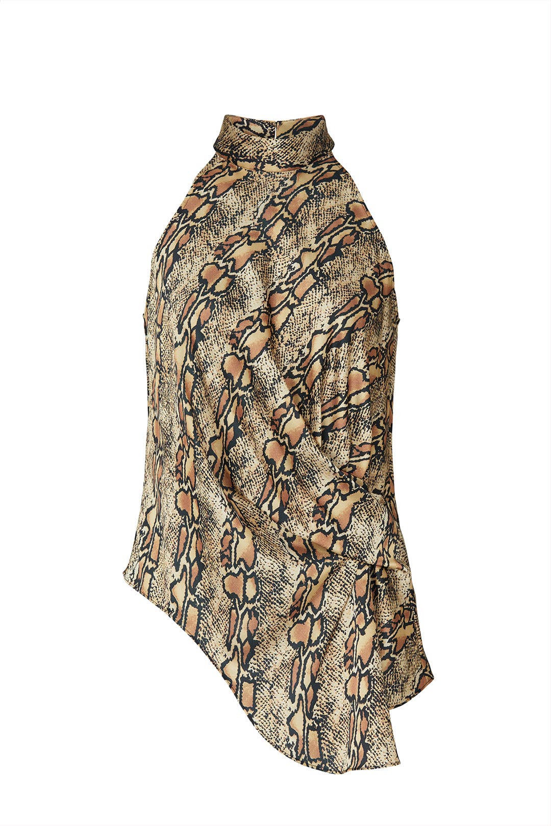 Snake Print Drape Top by Great Jones for $35 | Rent the Runway