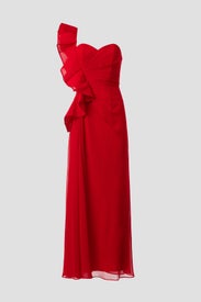 Poppy Red Georgette Gown by Badgley Mischka | Rent the Runway