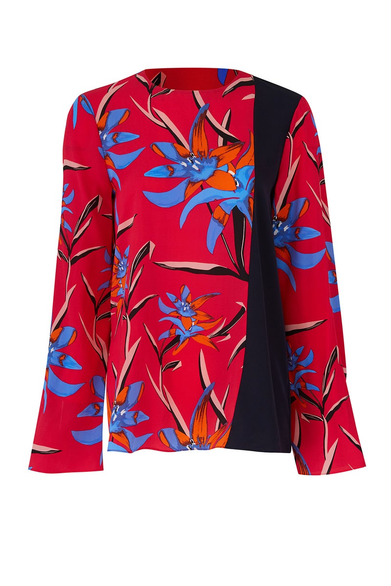 Side Slit Blouse by Diane von Furstenberg | Rent the Runway