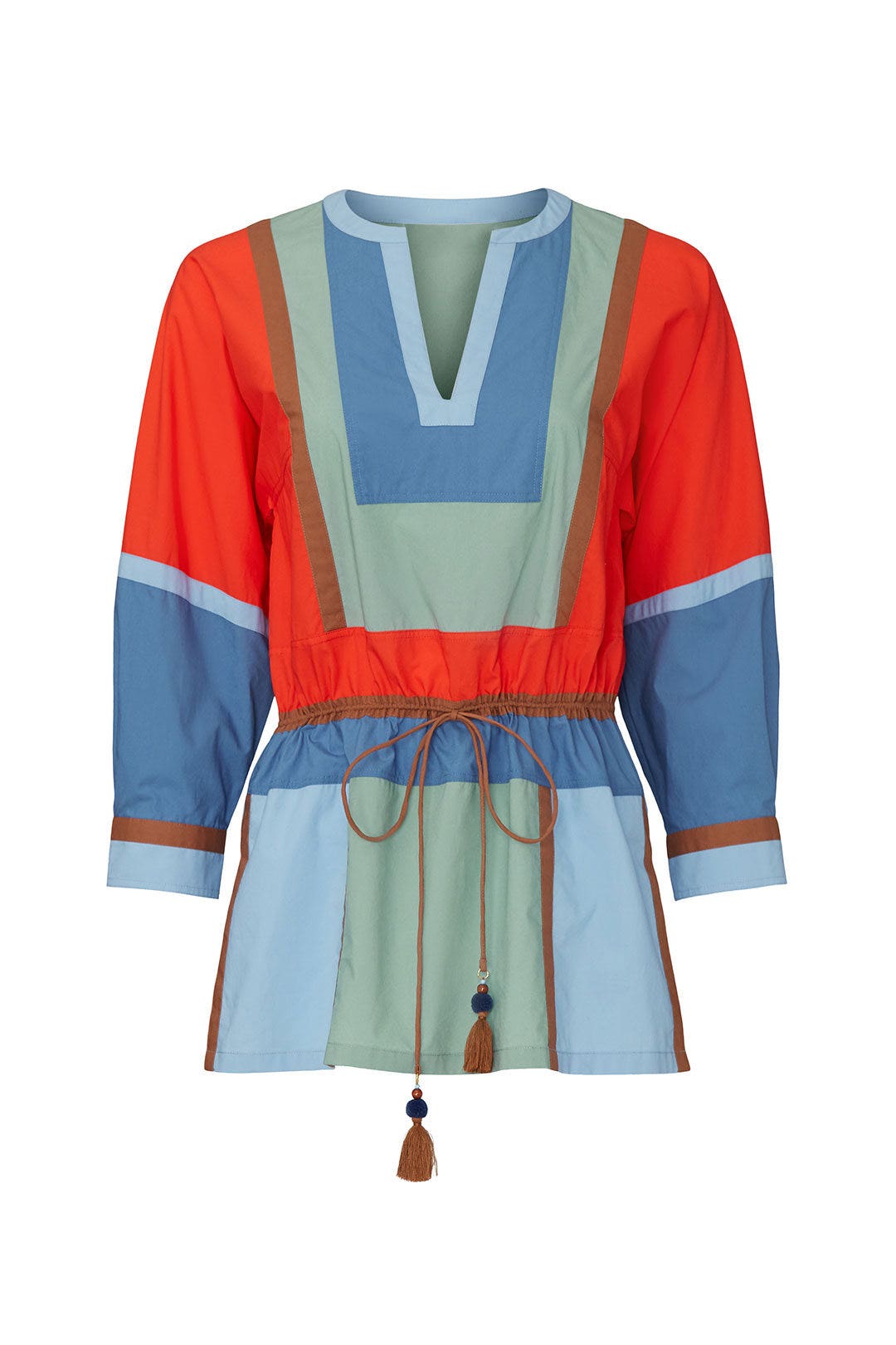 Colorblock Poplin Tunic by Tory Burch | Rent the Runway