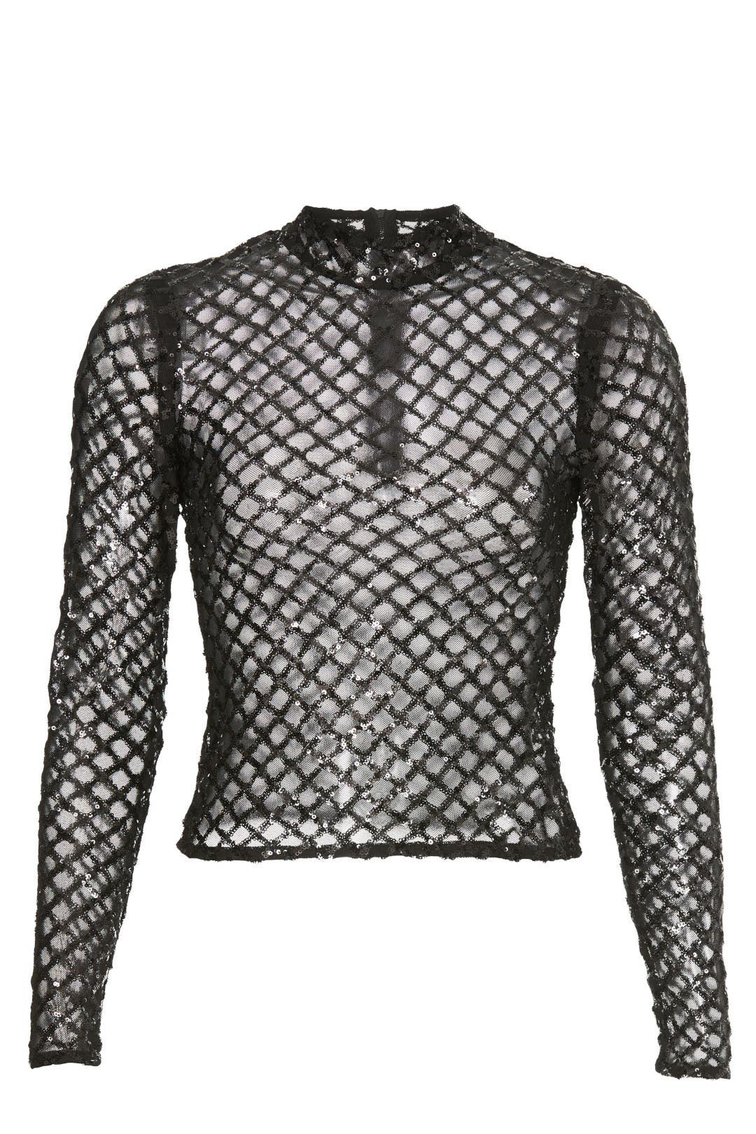 Sequin Mesh Top by Bardot for $30 - $34 | Rent the Runway