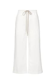 White Drawstring Pants by DRKSHDW | Rent the Runway