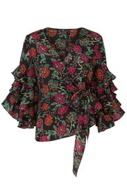 Floral Ruffle Wrap Top by LIKELY for $15 | Rent the Runway