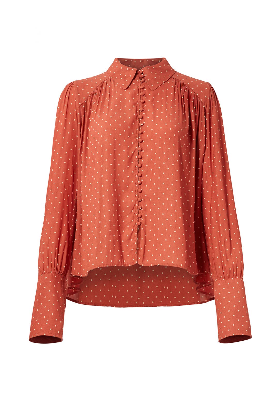 Terracotta Kennedy Blouse by Free People for $30 | Rent the Runway