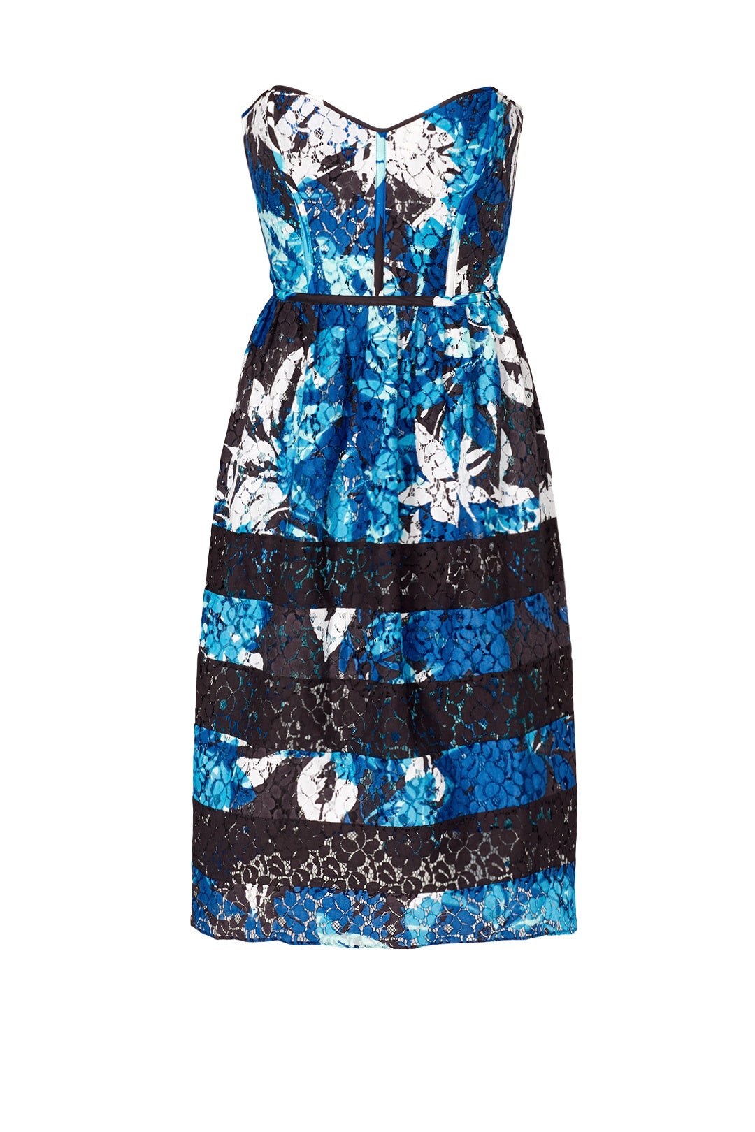 Blue Floral Lace Panel Dress by Parker | Rent the Runway