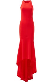 Red Cutaway Illusion Gown by Theia | Rent the Runway
