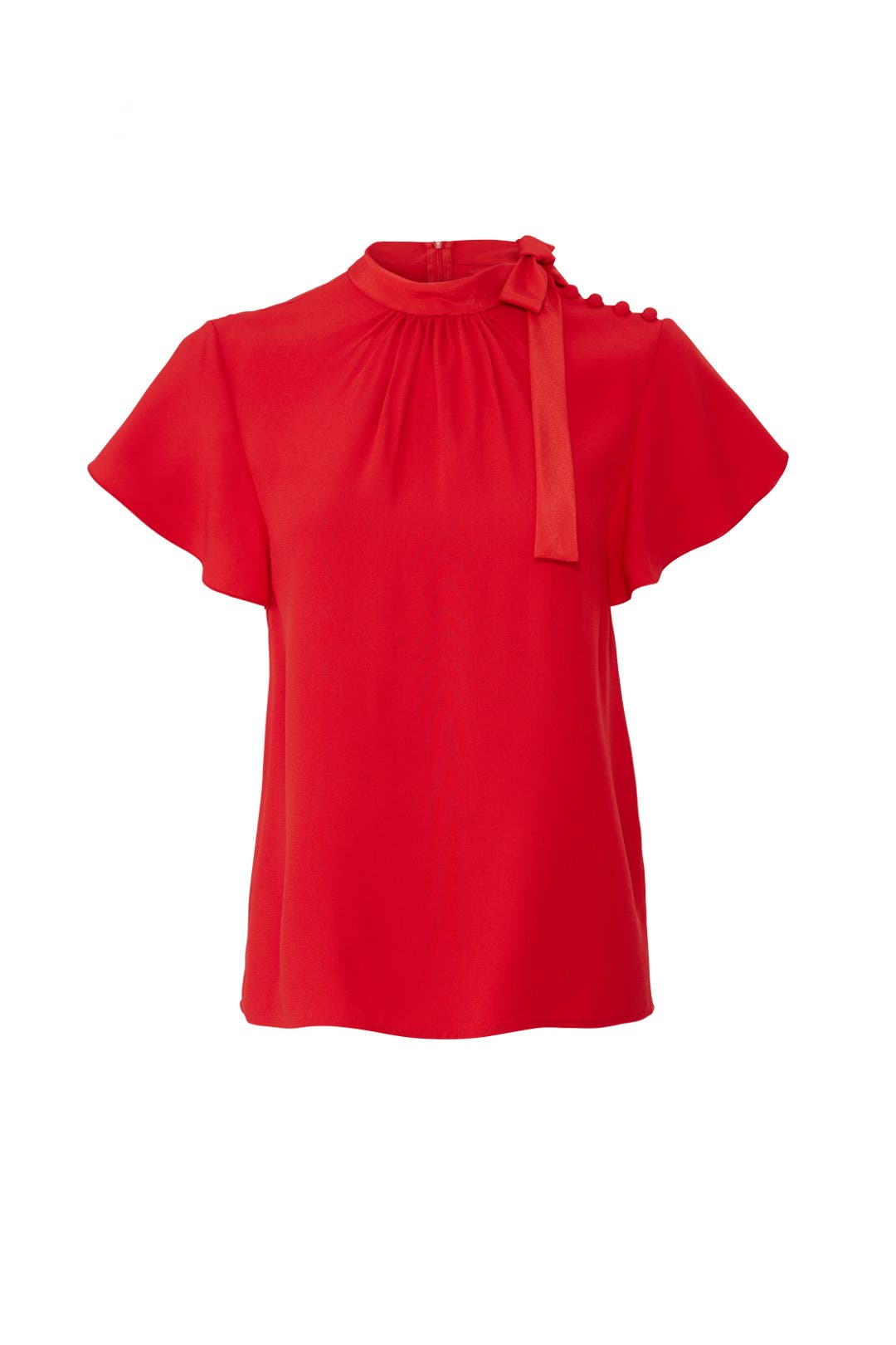 Red Tie Neck Top by RED Valentino for $70 | Rent the Runway