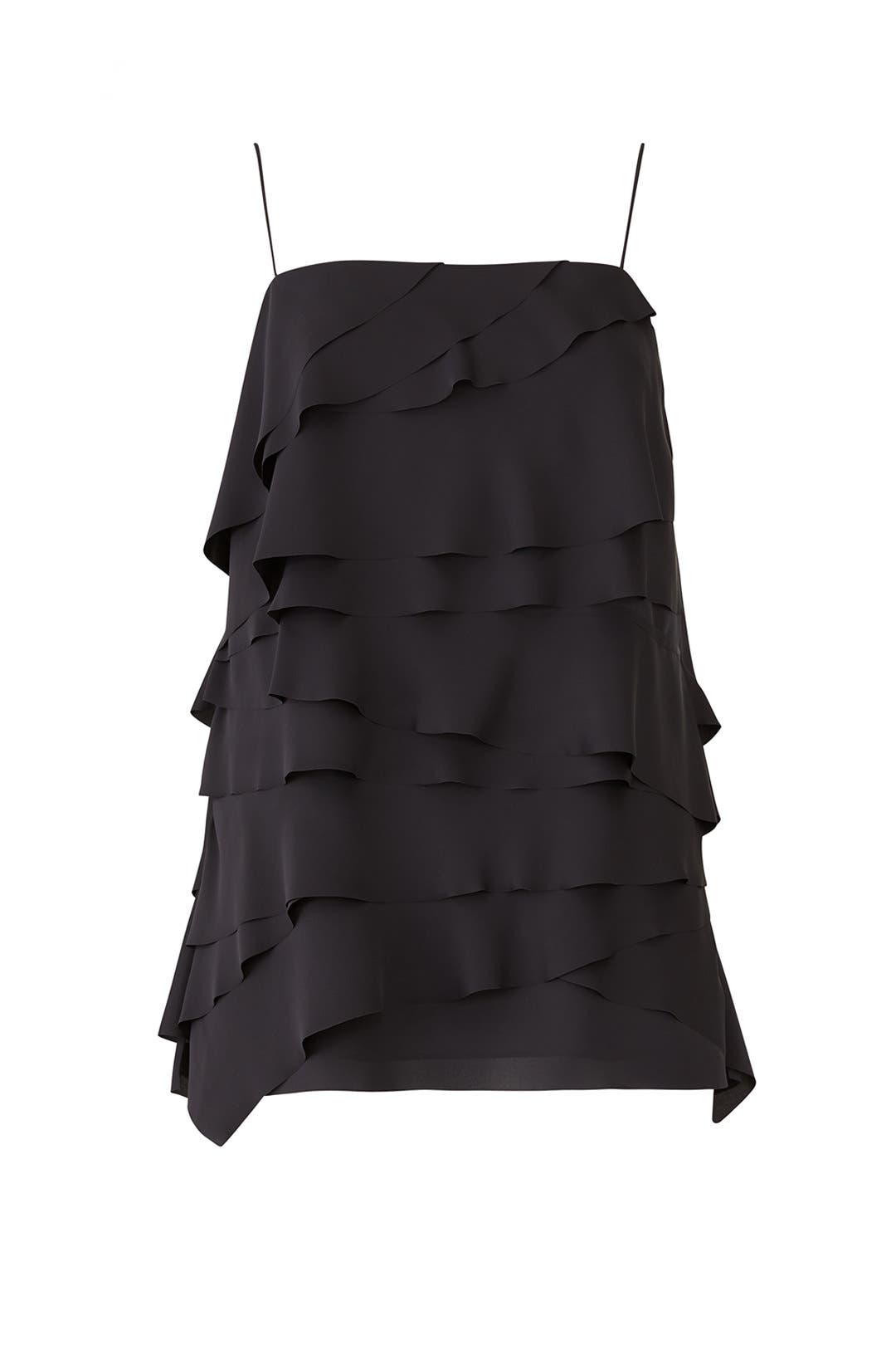Black Ruffle Tank Top by Jason Wu for $60 | Rent the Runway