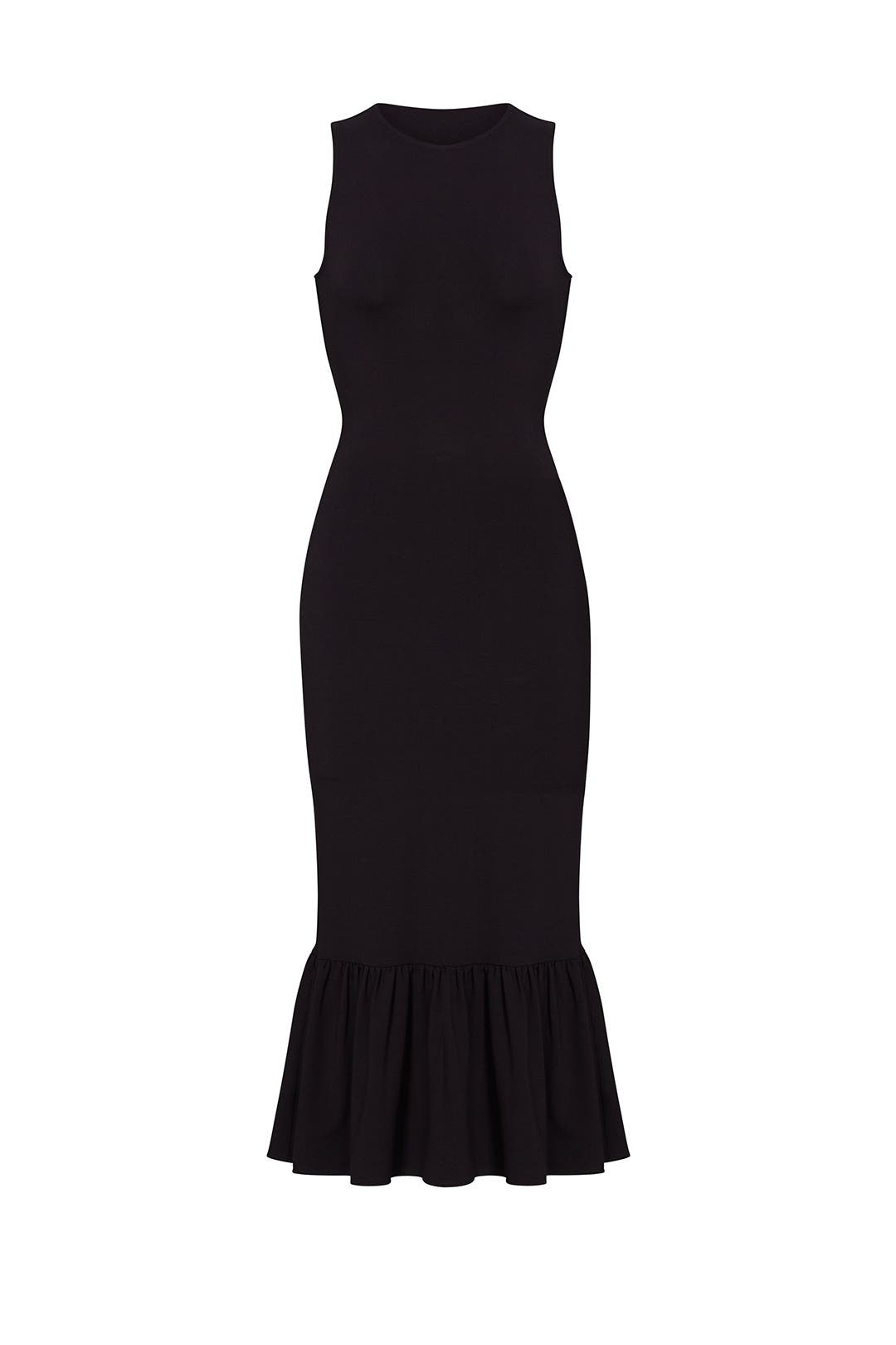 Black Ruffle Hem Dress by twenty for $79 | Rent the Runway