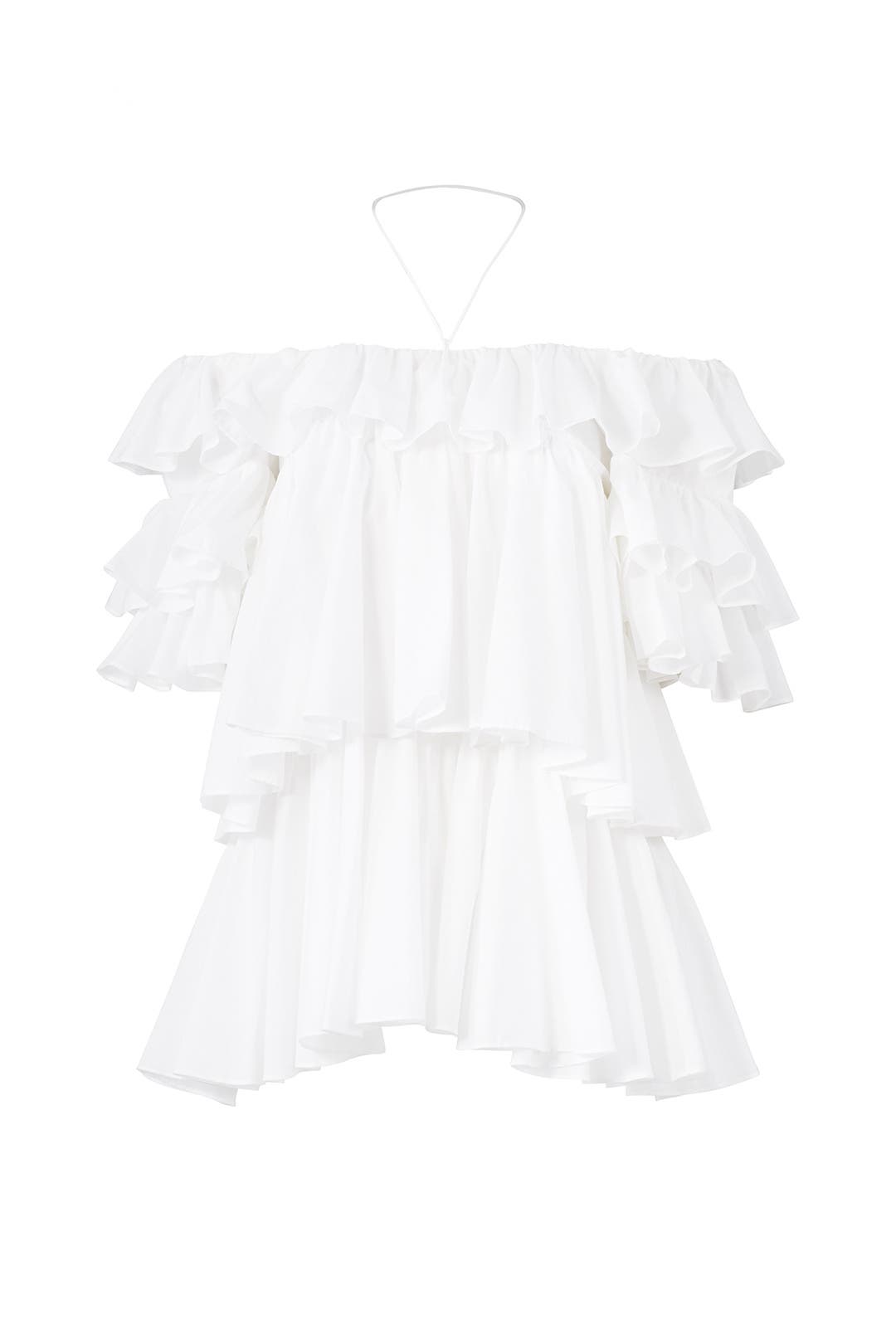 White Ruffled Top by Tome for $115 | Rent the Runway