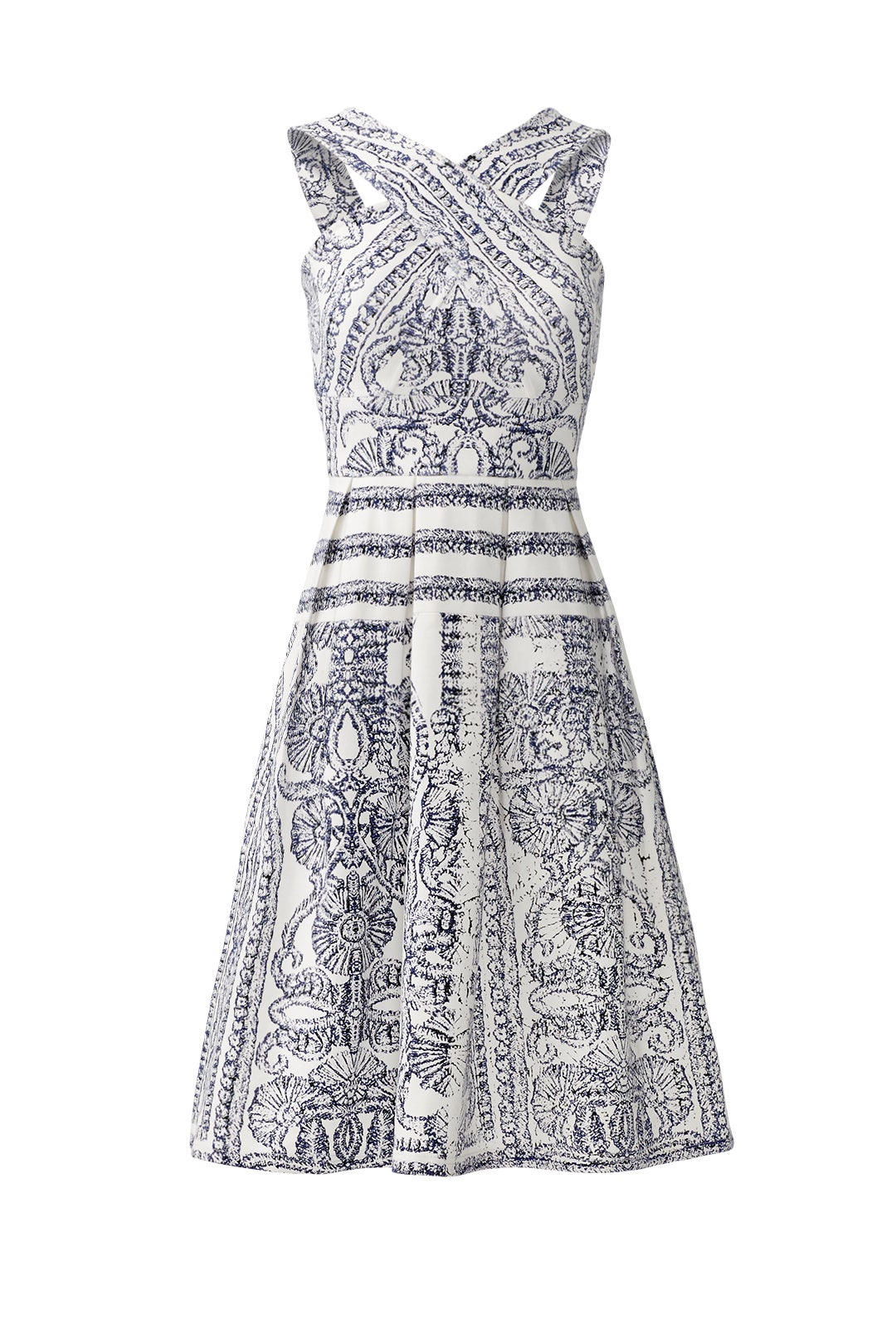 Porcelain Criss Cross Dress by ELLIATT | Rent the Runway