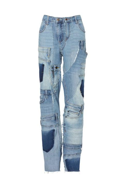 Upcycled Patchwork Jeans by Nigel Xavier | Rent the Runway