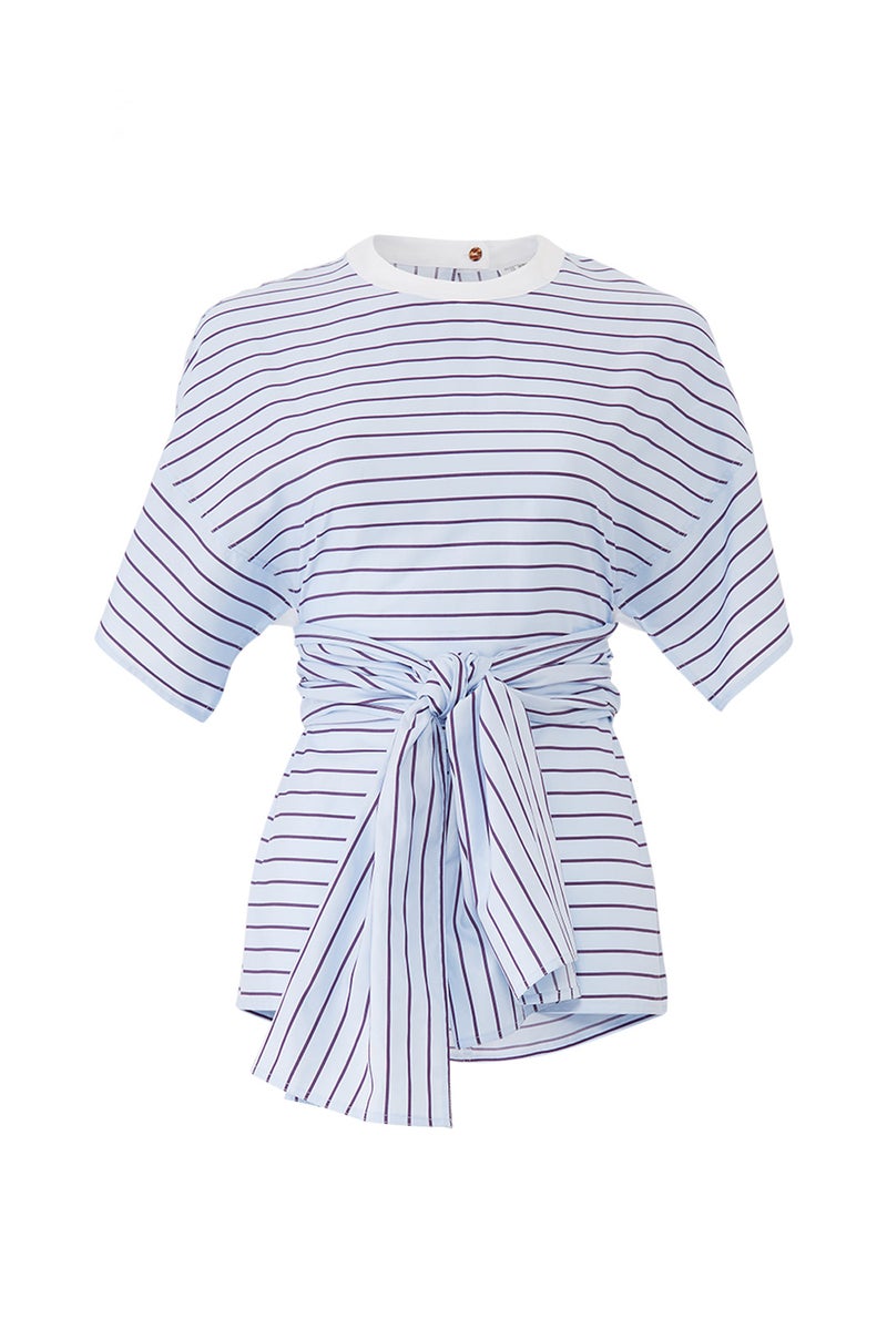 Striped Cape Back Top by Rosetta Getty | Rent the Runway