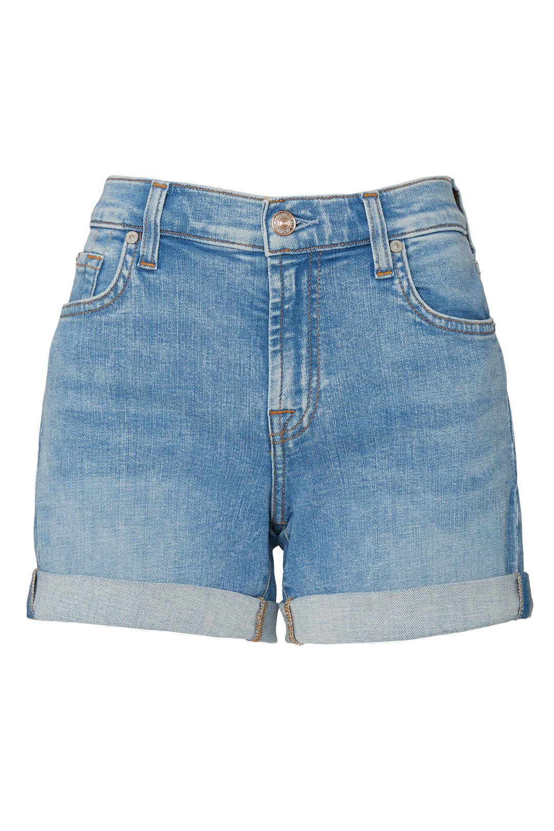 Melrose Mid Roll Shorts by 7 For All Mankind for $30 | Rent the Runway