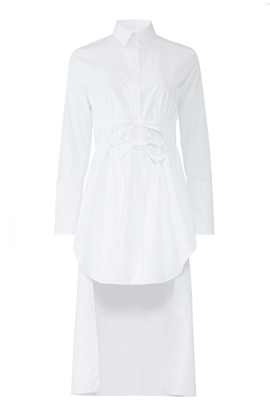 Woven High Low Drawstring Shirt by Jil Sander Navy | Rent the Runway