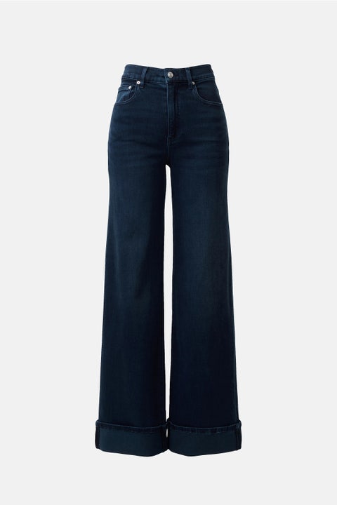 High Rise Column Jeans With Cuff by LE JEAN | Rent the Runway