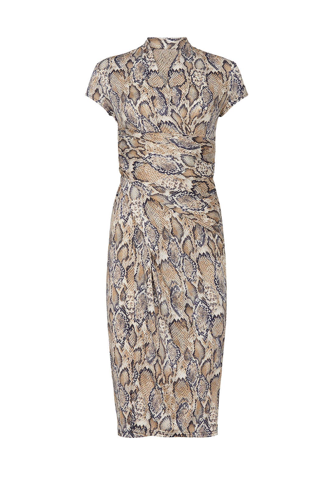 Snake Printed Faux Wrap Dress by Great Jones for $35 | Rent the Runway